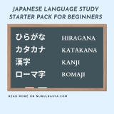 Japanese Language Study Starter Pack For Beginners