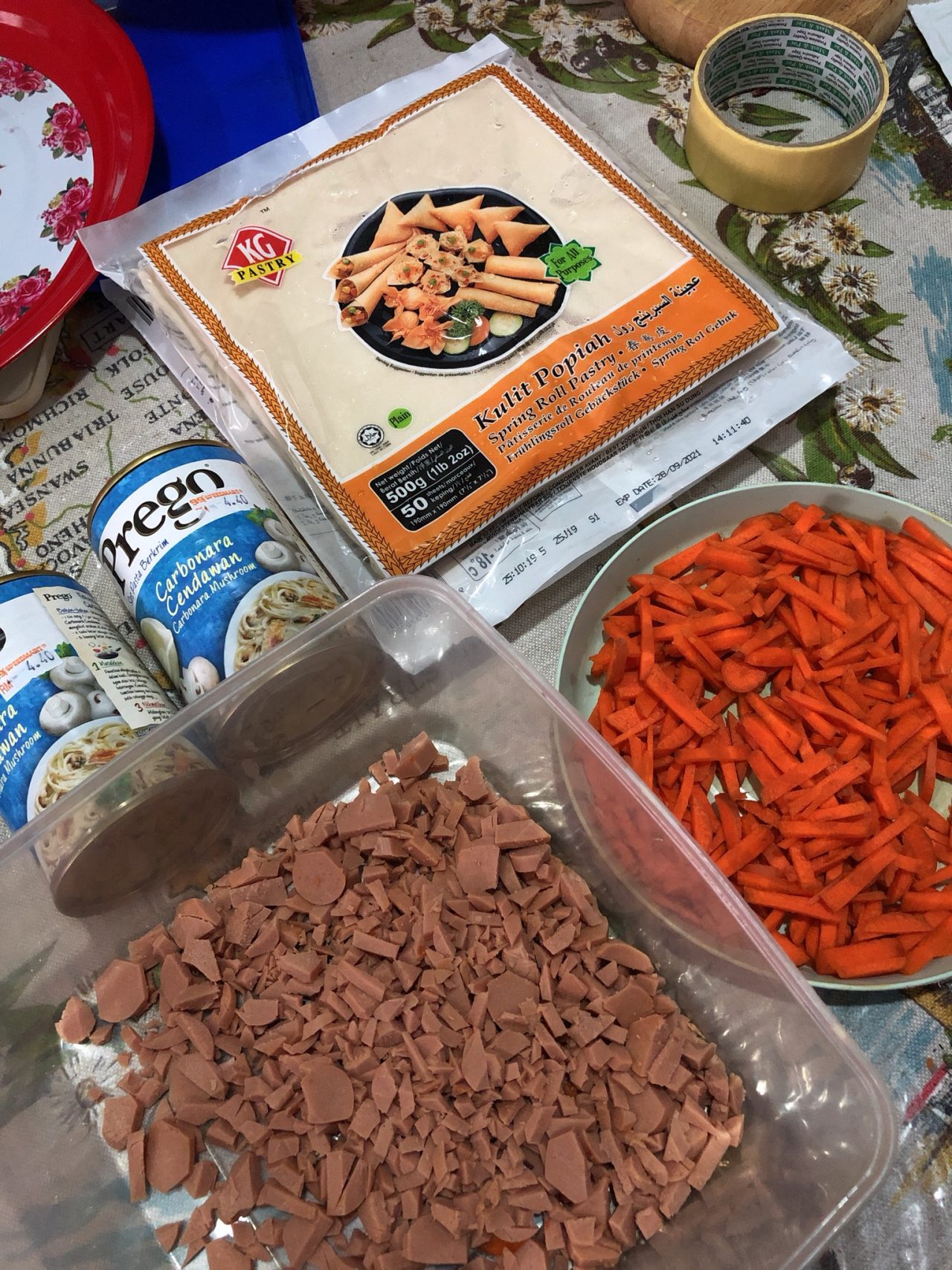 Easy Carbonara Spring Rolls Recipe For Cooking Noobies