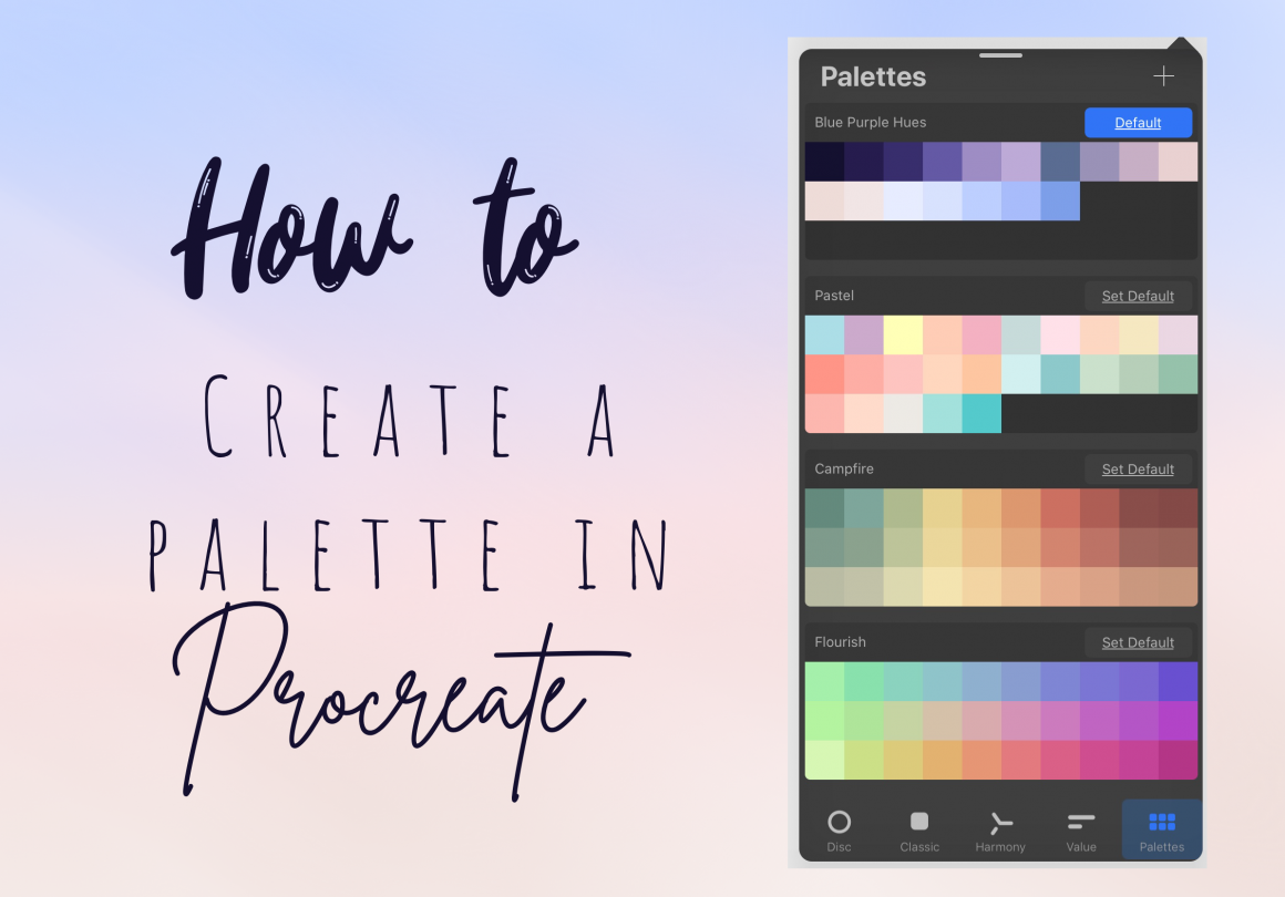 How To Create A Colour Palette On Procreate | With Video