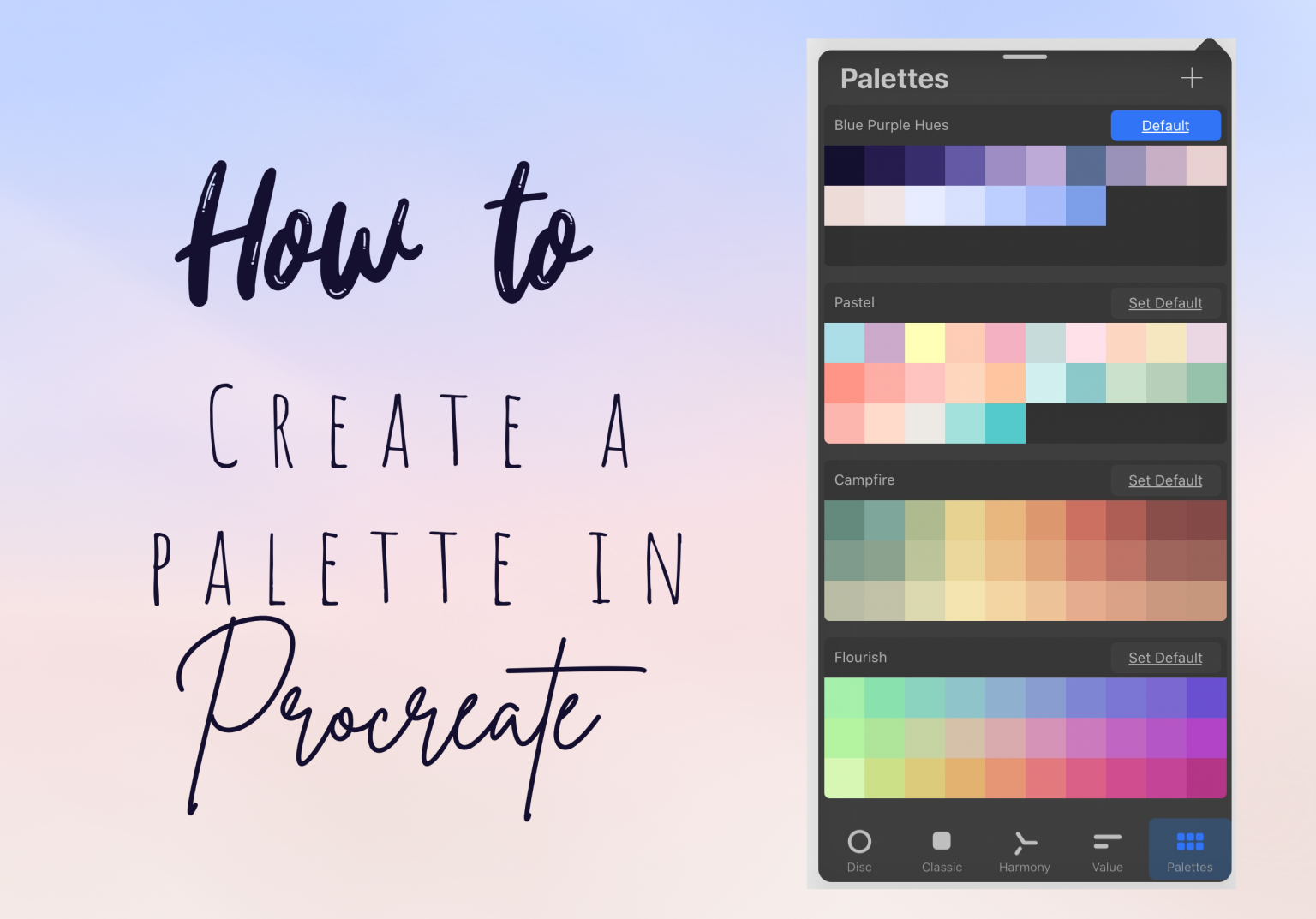 How To Create A Colour Palette On Procreate | With Video