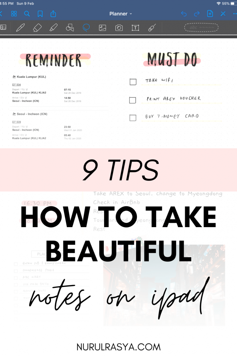 9 Tips To Take Beautiful Notes On IPad + Stickers Freebies
